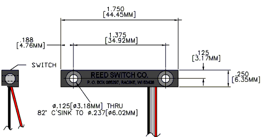 2010 Series Magnetic Reed Switch Sensor | Reed Switch Developments
